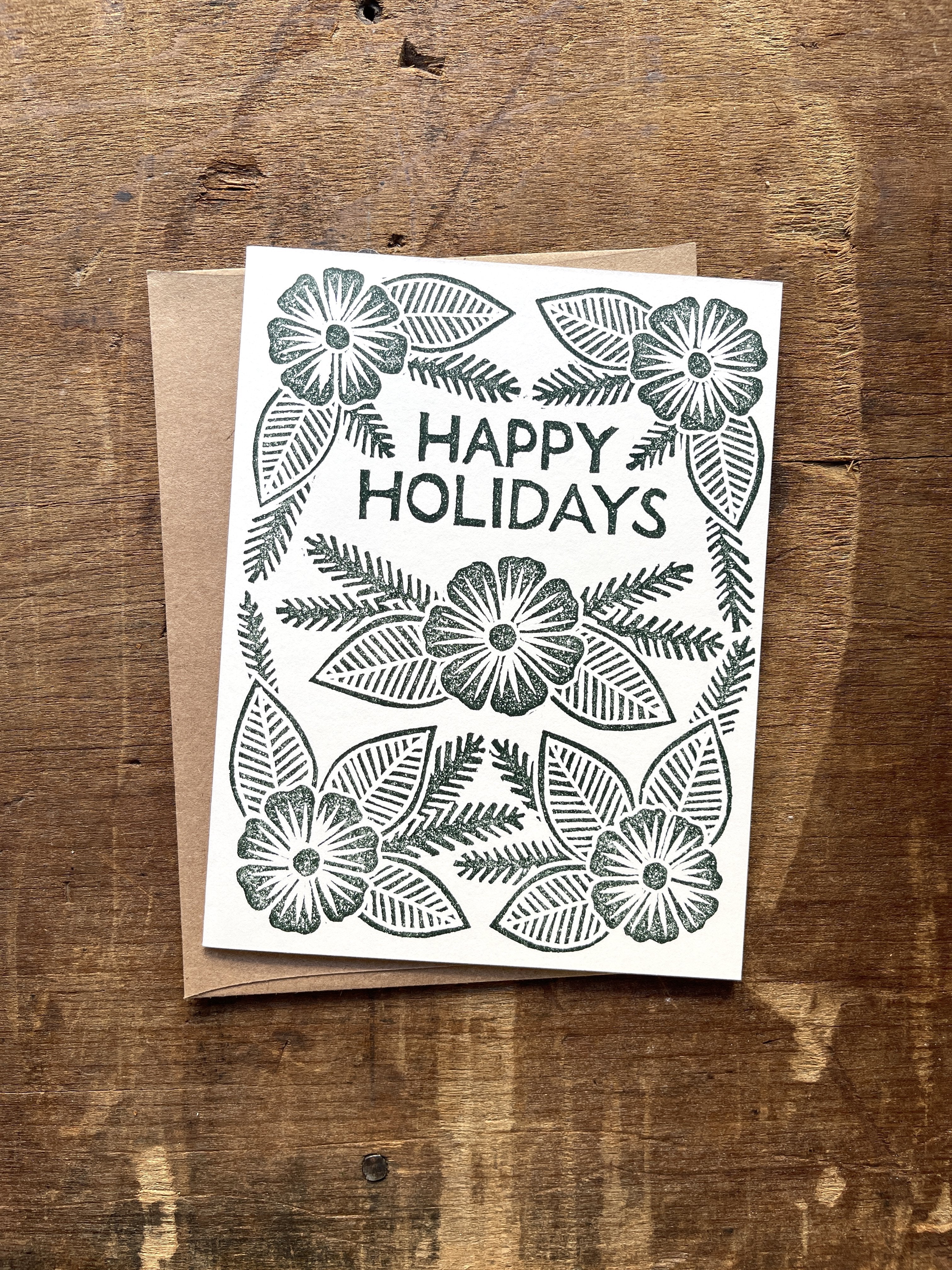 Happy Holidays Black And White Card
